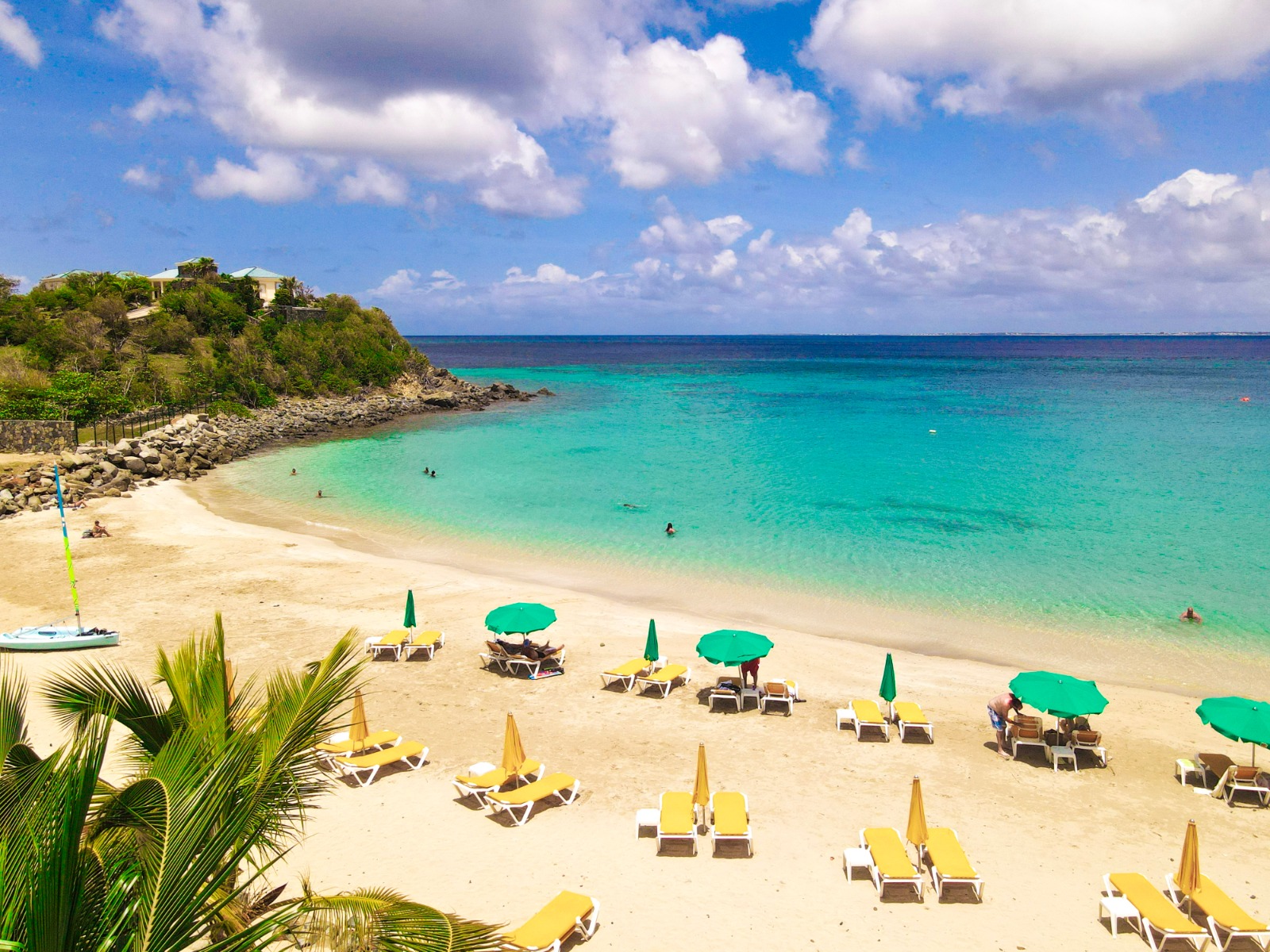 Friar's Bay, a quiet beach with turquoise waters always calm